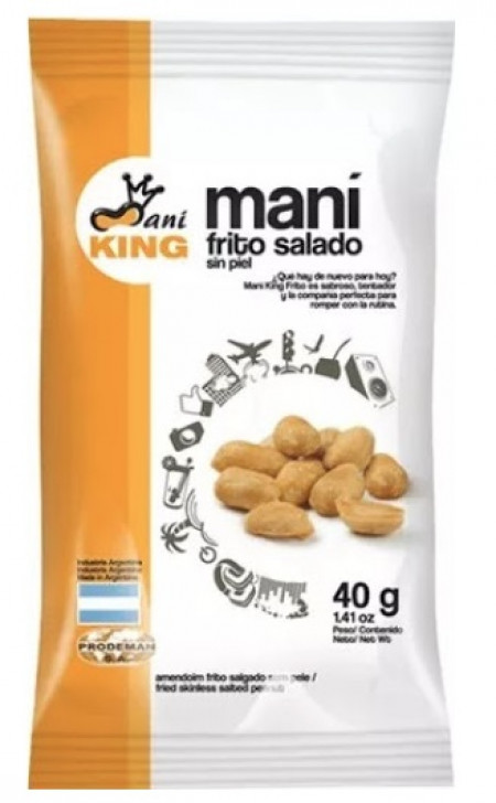 SalemmaOnline | MANI SALADO SIN PIEL X 40 GR MANI KING