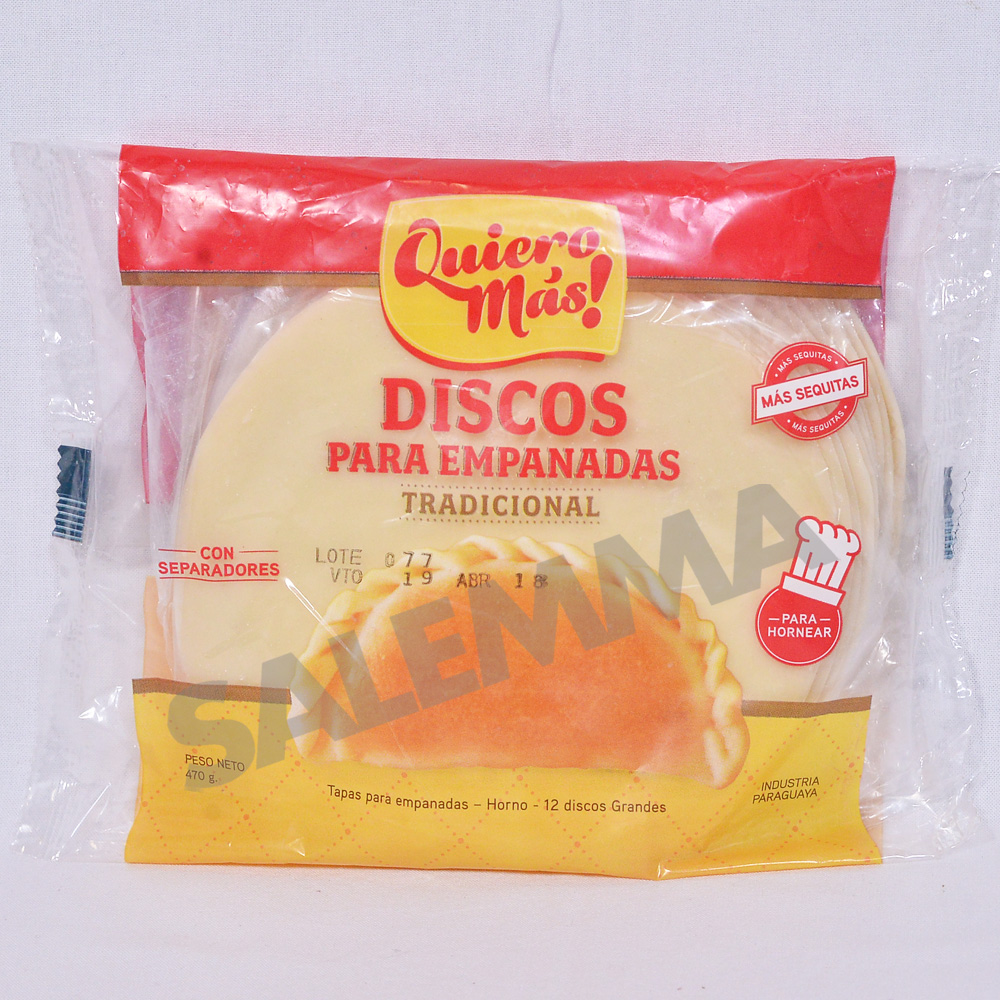SalemmaOnline | DISCO P/EMPANADA SUPER PARA HORNEAR X PAQ.